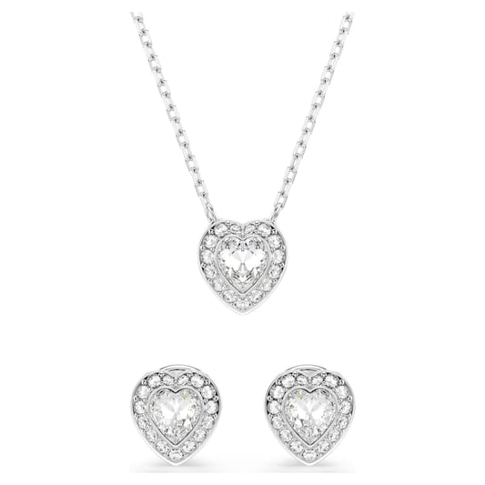 Ariana Grande x Swarovski set Mixed cuts, Heart, White, Rhodium plated