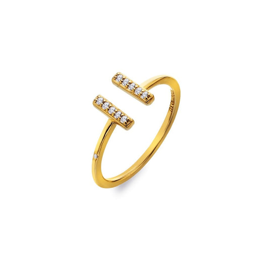 Hot Diamonds X Golden Edit T-Bar Ring